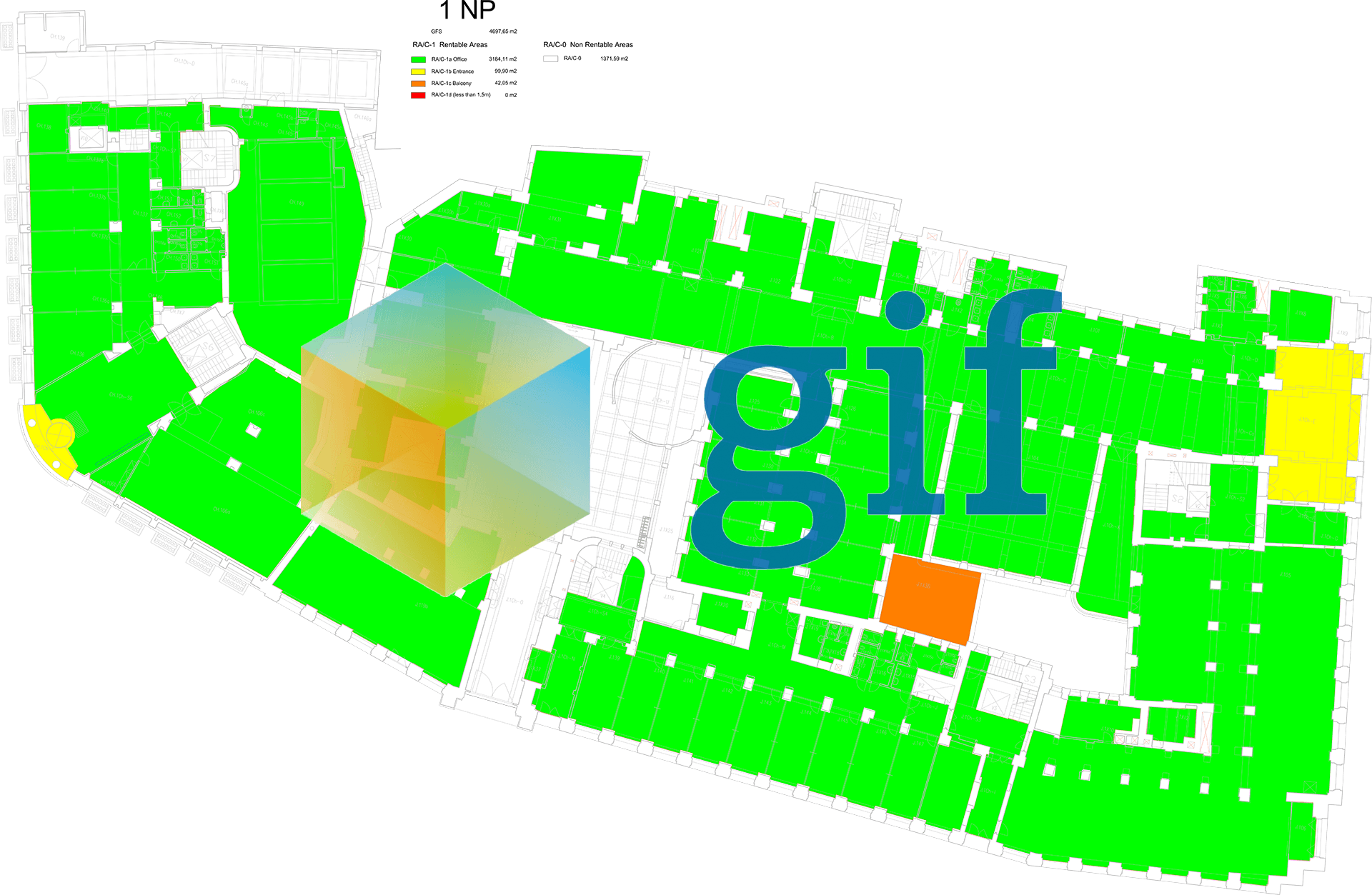 GIF Leasable Area - Measure2BIM