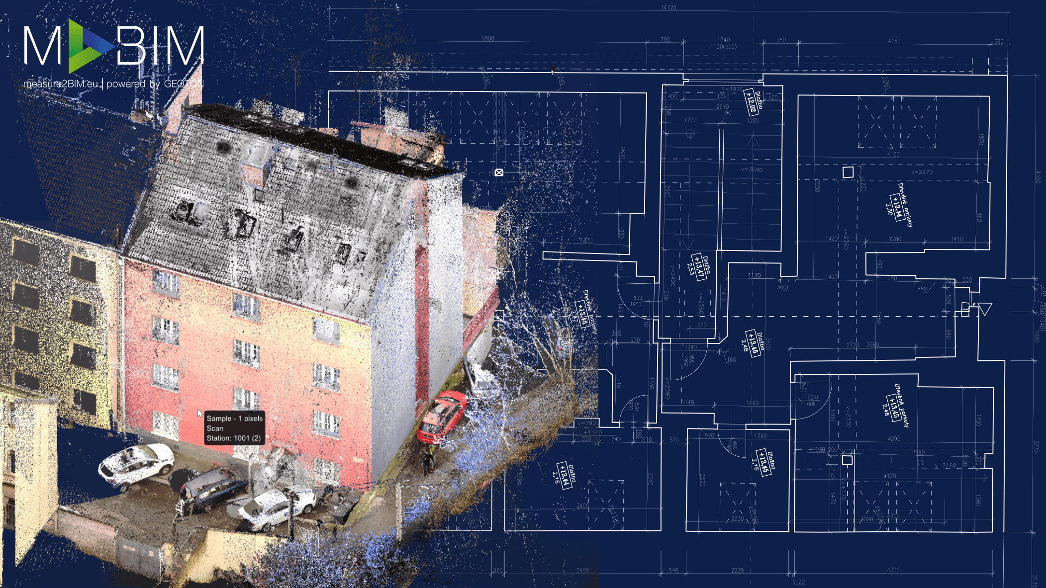 CAD Project Apartment building - Measure2BIM